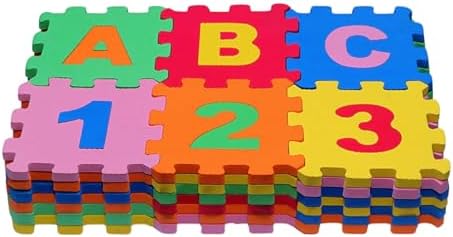 Buy PARIBEE 36 Piece Alphabet & Number Puzzle Mat for Kids | Soft EVA ...