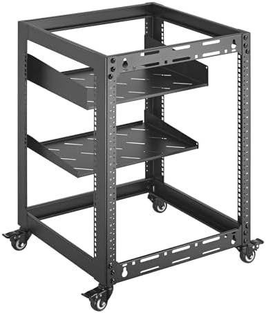 StarTech.com 2-Post 12U Heavy-Duty Wall Mount Network Rack, 19" Open ...
