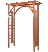Amazon.com : Giantex 88inch Wood Garden Arbor, Wedding Arch for Outdoor ...