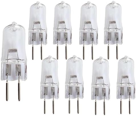 BULBEAWICK 10 Pack G6.35 12V 75W Halogen Light Bulbs 75W 12V GY6.35 Bi ...