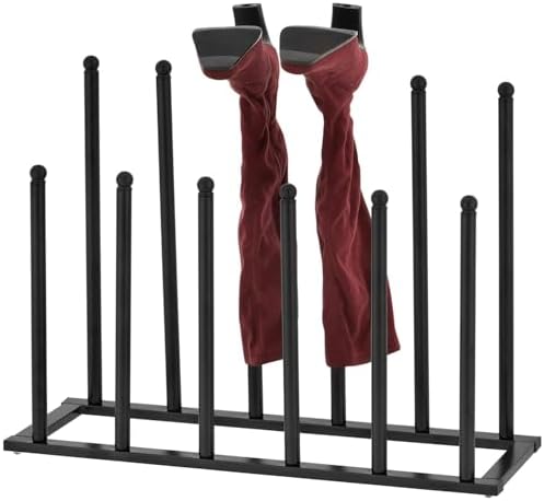 Amazon.com: pickpiff Free Standing Shoe Racks - Black Metal Boot Rack ...