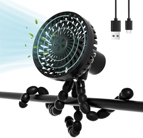 Amazon.com: CozyHale Portable Stroller Fan, 0.2 Inch Anti-Injury Gap, 3 ...