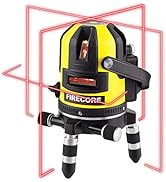 Amazon | Firecore レーザー墨出し器 グリーンレーザー クロスライン 水平器 高輝度 墨出し セルフレベリング 360°壁掛け ...