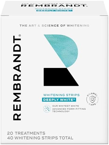 Amazon.com: Rembrandt Teeth Whitening Strips, Deeply White, Enamel-Safe ...
