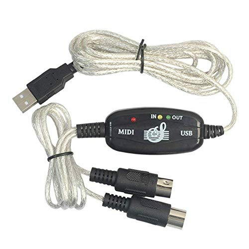 WHIZZO 2X(2m USB to MIDI Interface Converter Cable Cord PC to Music ...