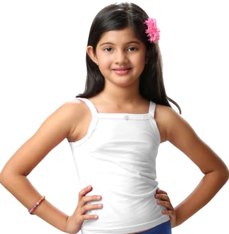 Buy Desi Look Girls White Pure Cotton Camisole Slip Pack of 2 at Amazon.in