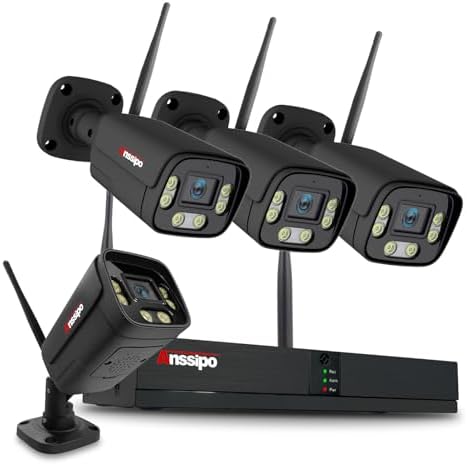 Amazon.com : 4K Security Camera System Indoor Outdoor, 4X 3MP Wireless ...
