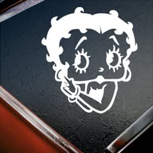 Betty Boop White Silhouette Car Window Vinyl Sticker Decal : Amazon.ca ...
