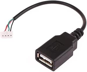Amazon.co.jp: USB Female Data Cable 4P 2.54mm Motherboard Cable USB ...