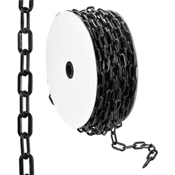 PATIKIL 100ft Plastic Barrier Chain, Safety Barrier Chain Plastic Chain Links Crowd Control ...