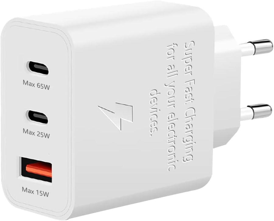 TESSAN 65W USB C Ladegerät, GaN USB Ladegerät Mehrfach Schnellladegerät ...