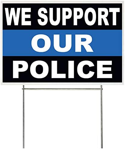 Amazon.com : 4Less Co 18x12 Inch WE Support Our Police Yard Sign with ...