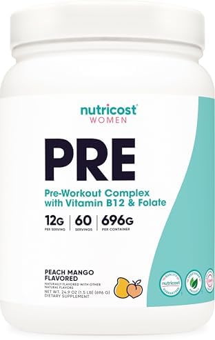 Amazon.com: Nutricost Pre-Workout Complex Powder (60 Servings, Peach ...