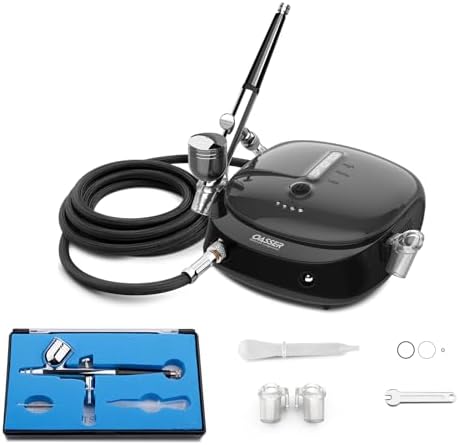 Oasser Airbrush Kit with Compressor Portable Dual-Action Airbrush ...