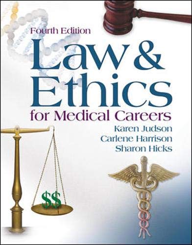 Law & Ethics for Medical Careers: 9780073022635: Medicine & Health ...
