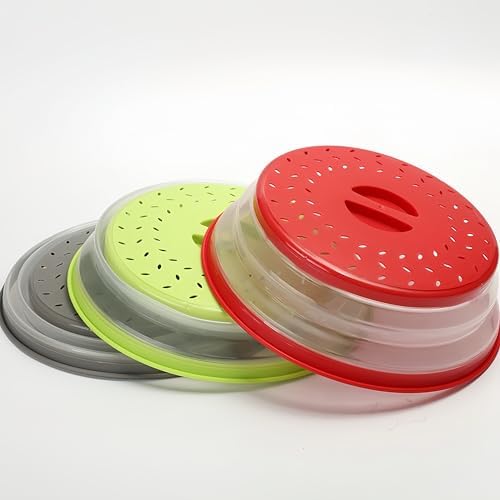2Pack Collapsible Microwave Food Cover BPA free TPR, 10.5inch, round ...