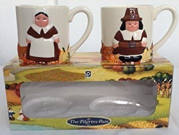 Amazon.com: The Publix Pilgrim Pair Coffee Cup Mugs - Set of 2 : Home ...