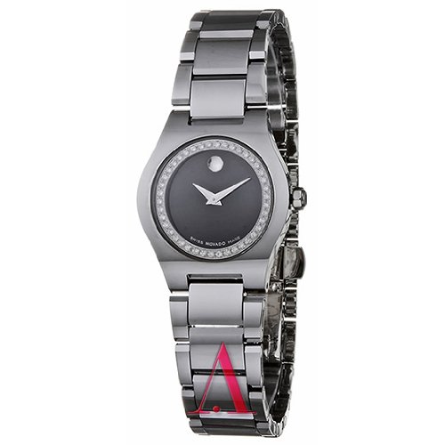 Movado Women's 605769 Fiero Diamond Accented Tungsten Carbide Watch ...