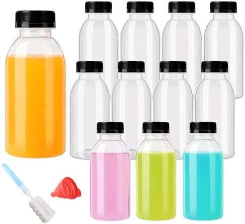 YBCPACK 12 Pack 12oz（350ml） Heat-Resistant Reusable Plastic Juice ...