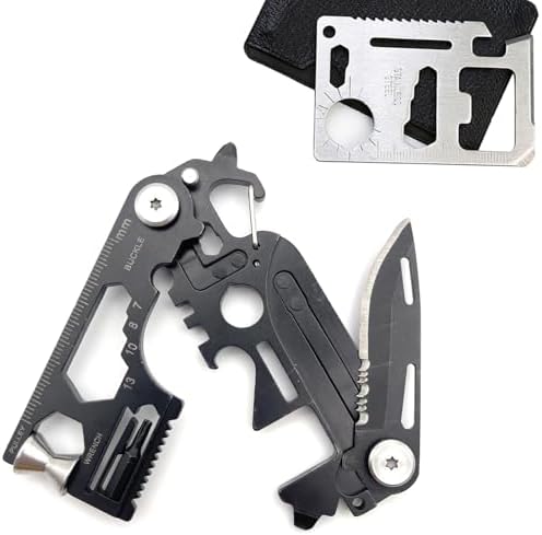 Amazon.com: Hukado 7PCS Survival Card Multitool Camping Kit with ...