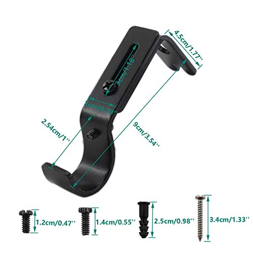 ULIFESTAR Adjustable Curtain Rod Brackets 3pack