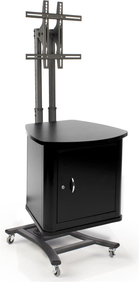 Amazon.com: Displays2go TV Stand with Locking Cabinet, Fits Monitors 32 ...