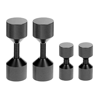 QWORK Aluminum Flange Two Hole Alignment Pins 4 Pcs, Dual Pin Sizes (1 ...