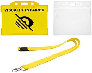 Visually Impaired ID Card with Neck Lanyard - Durable, Recycled ...
