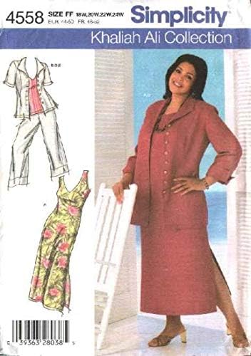 Amazon.com: Simplicity Sewing Pattern 4558 Khaliah Ali Womens' Cropped ...