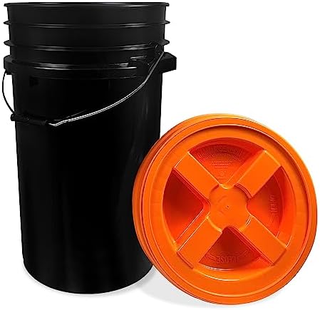 Amazon.com: ePackageSupply 7 Gallon Black Bucket with Orange Gamma ...