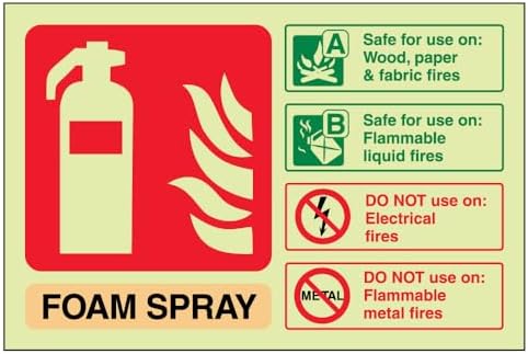 V Safety Glow In The Dark Foam Spray Id Not Electrical Safe Fire ...