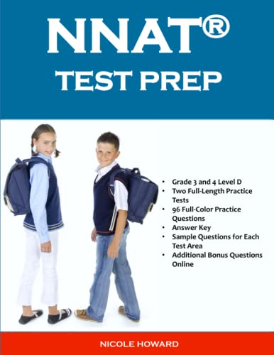 NNAT® TEST PREP: Grade 3 and 4 Level D, Two Full-Length Practice Tests ...