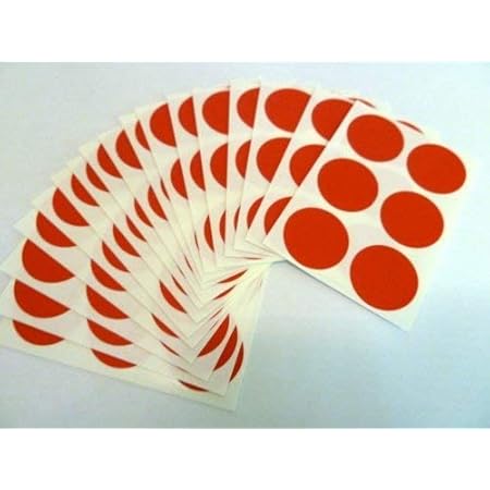 120 Labels, 25mm Diameter Round, Removable/Low Tack Adhesive, Mixed ...