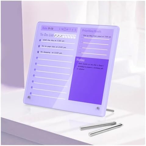 Amazon.com: Acrylic Dry Erase to-Do List Board with Top Priorities ...