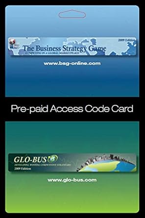 Amazon.com: Business Strategy Game (BSG) Glo-Bus Pre-paid Access Code ...