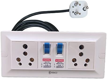 Buy Extension Board 16 amp Heavy Duty with Individual MCB Switch 2 ...