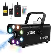Amazon.com: GEJRIO Fog Machine, 500W Smoke Machine with 16 Color ...