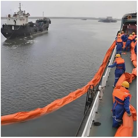 Extra-Long 10m Oil Spill Containment Boom - High Floatation Orange ...