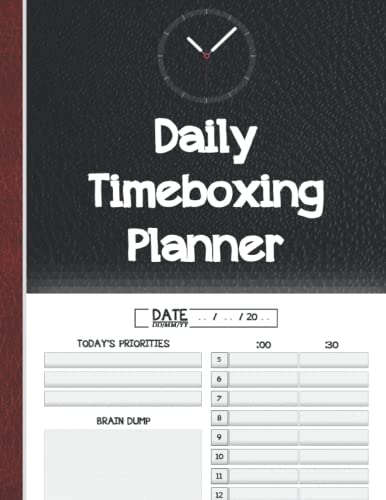 Daily Timeboxing Planner: Time Block Journal, To-Do List, Time ...