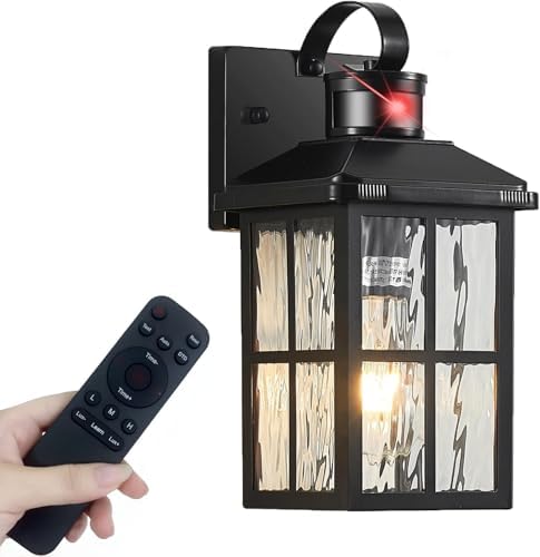 YJXGDIL Porch Lights Outdoor with Remote Control: Motion Sensor ...