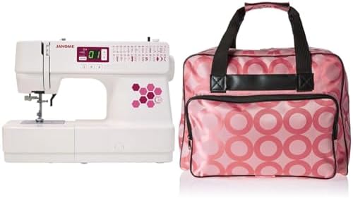 Amazon.com: Janome Sewing Machine, Pink Universal Tote Bag, 30 Built-In ...