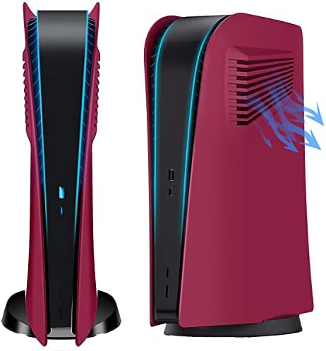 ElitePlay Cosmic Red PS5 Digital Faceplate with Cooling Vents Cover ...