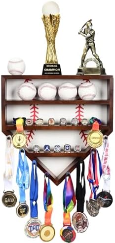 Amazon.com: Baseball Holder Display Case Wooden Championship Ring ...