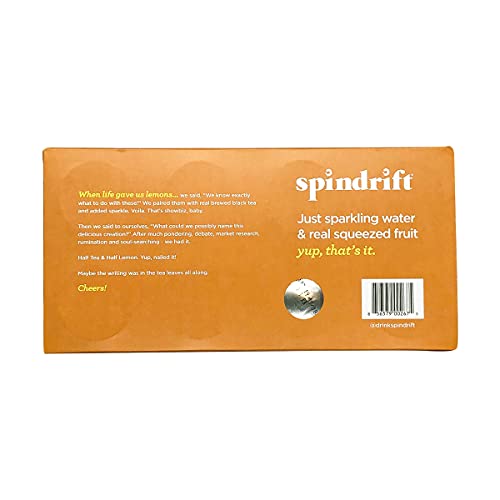Snapklik.com : SPINDRIFT HALF TEA & HALF LEMON SPARKLING WATER CAN IN BOX 8 CT 96 OZ