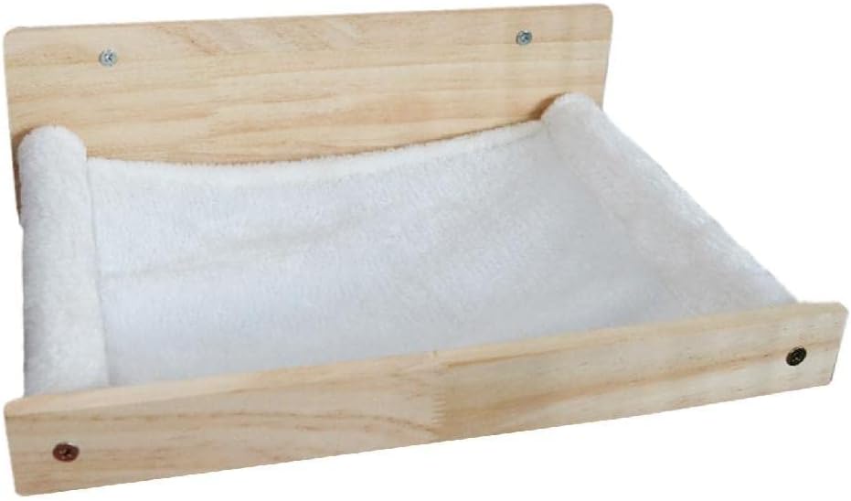 Amazon.com : Cat Wall Hammock Wall Wooden Perch Space Saving Wall ...