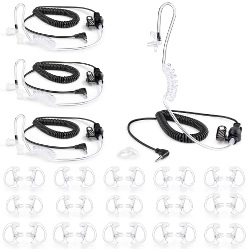 Zeadio 2.5mm RECEIVER/LISTEN ONLY Surveillance Headset Earpiece with ...