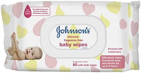 Johnson’s Skincare Fragrance Free Baby Wipes 80 Pack : Amazon.com.au: Baby