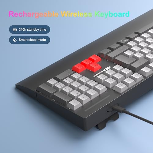 Snapklik.com : MageGee Wireless Gaming Keyboard, Full Size RGB LED ...