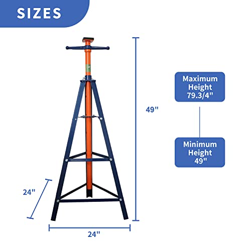 Snapklik.com : Aain E335 High-Position 2-Ton Tripod Under Hoist Jack Stand