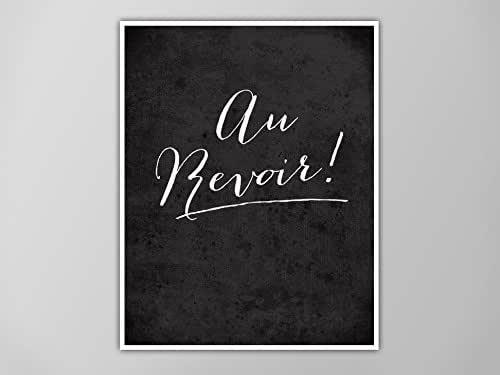 Amazon.com: Au Revoir Art Print, French Quote, Inspirational Art Quote ...